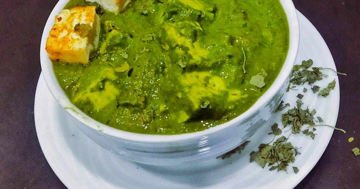 Palak Methi Paneer Recipe by Juhi Sewani 💕 - Cookpad