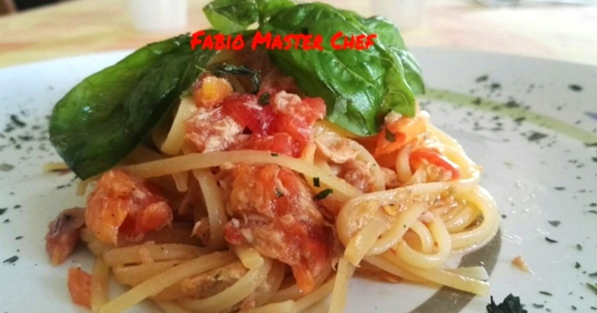 Ricetta Linguine Con Tonno E Pomodorini Freschi di Fabio Del Buono ...