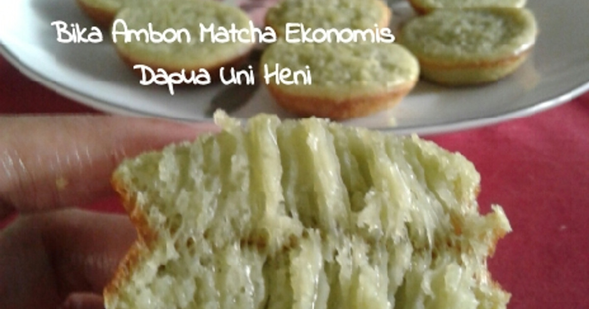 Resep Bika Ambon Matcha Ekonomis oleh Heni Hendriany - Cookpad