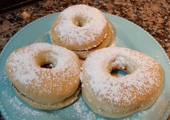 Donas al horno rellenas Receta de Ale Lu Eugeni- Cookpad
