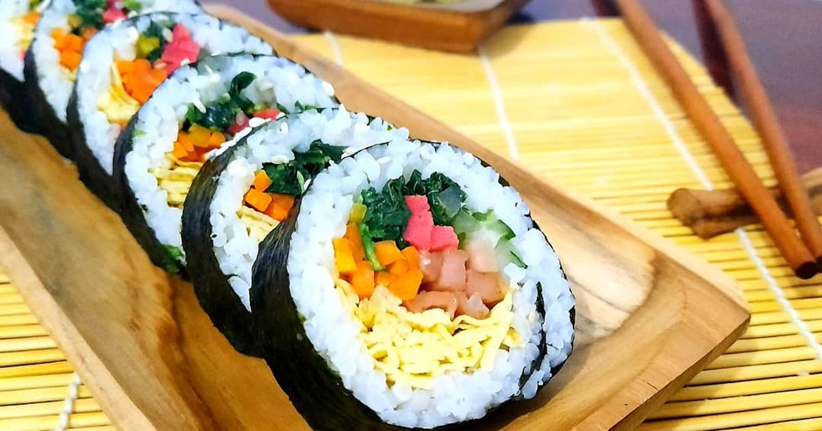 Resep gimbab tanpa telur rumahan enak dan mudah - Cookpad