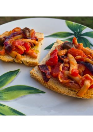 Shimeji Gombás Bruschetta | Martina Vegán Ételei receptje - Cookpad ...