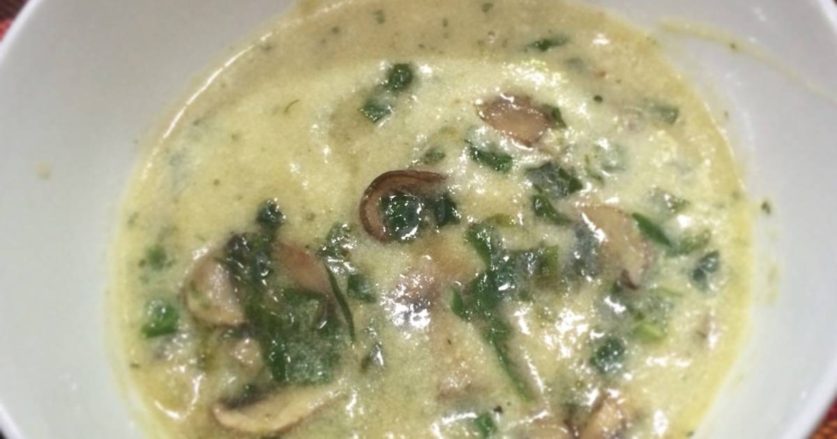Crema de Puerros y Papa con Hongos fritos Receta de carunovi- Cookpad