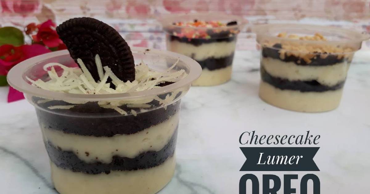 Resep Cheesecake Lumer Oreo oleh Mama Upay - Cookpad