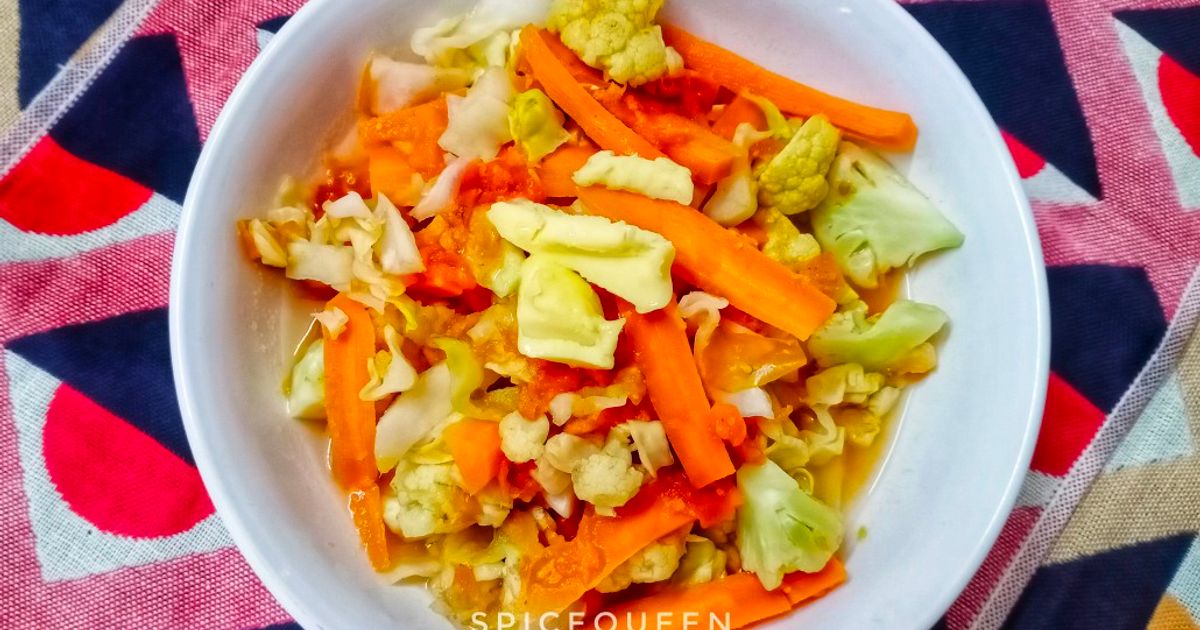 Chhum Han (Steamed Mix Vegetables) Recipe by spicequeen - Cookpad