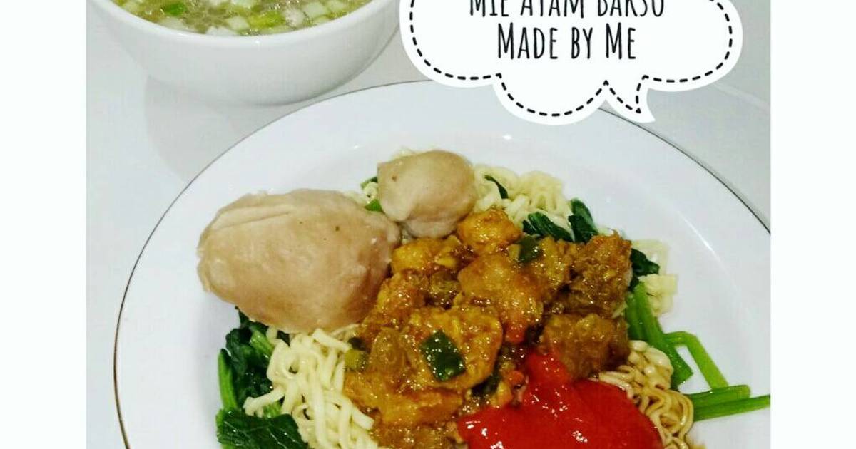 Resep Mie Ayam Bakso oleh nonanidigoldluck - Cookpad