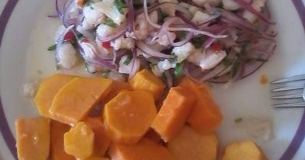 Ceviche de reineta con camotes a la naranja Receta de ...