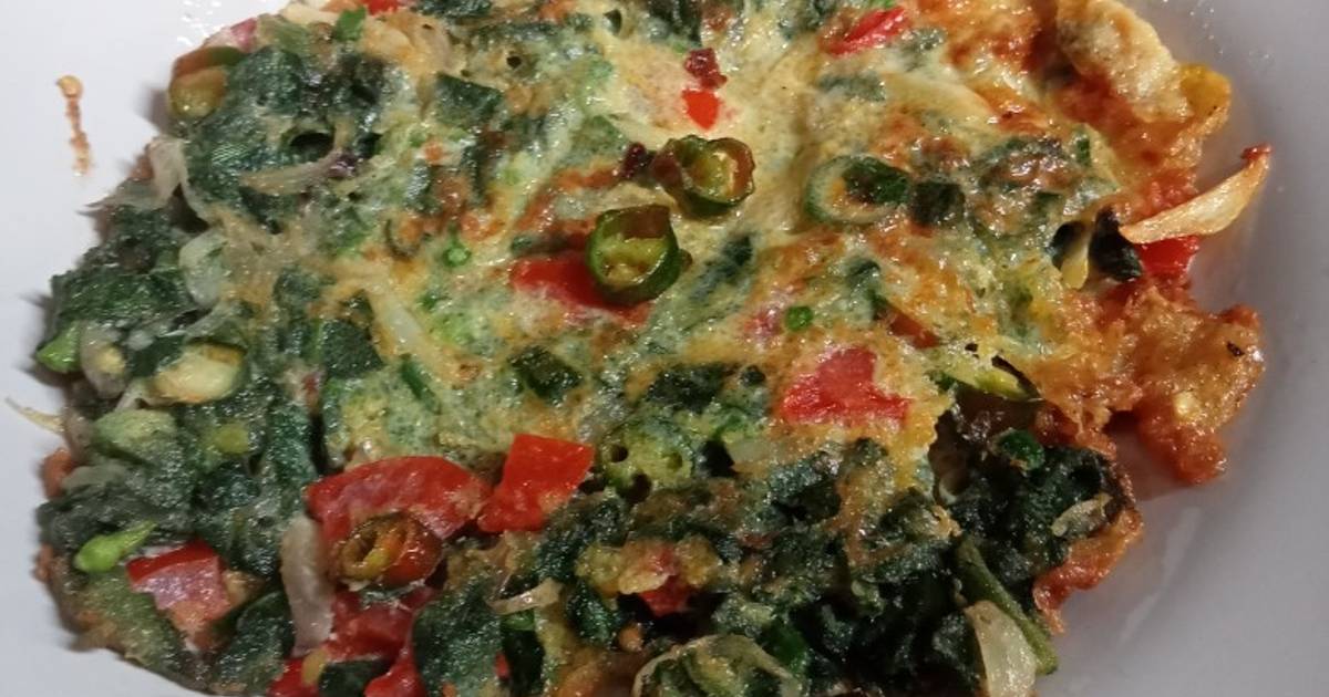 Resep 21. Dadar Daun Labu Muda oleh aTih - Cookpad