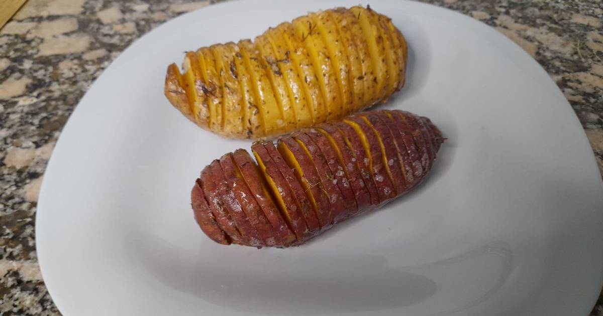 Papas y batatas Hasselback Receta de Dario Ivani - Cookpad