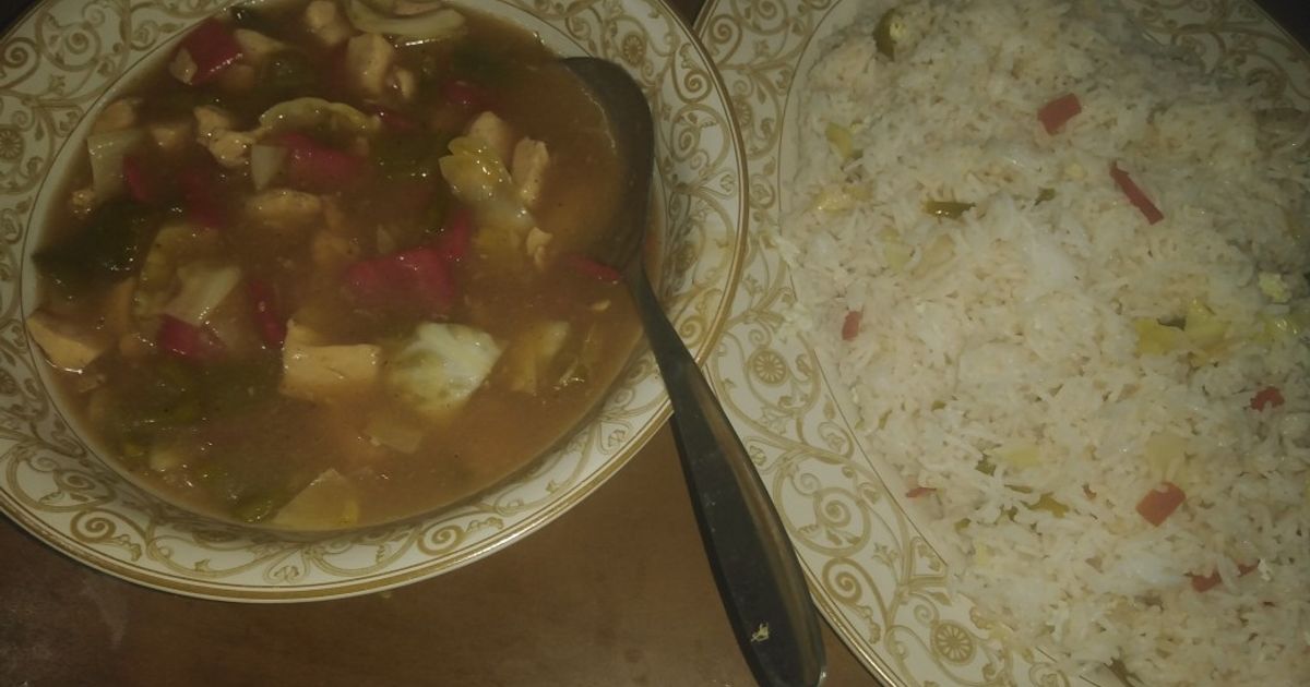 Chicken Chilli With Fried Rice Recipe by Fatima Mehmood Mughal - Cookpad