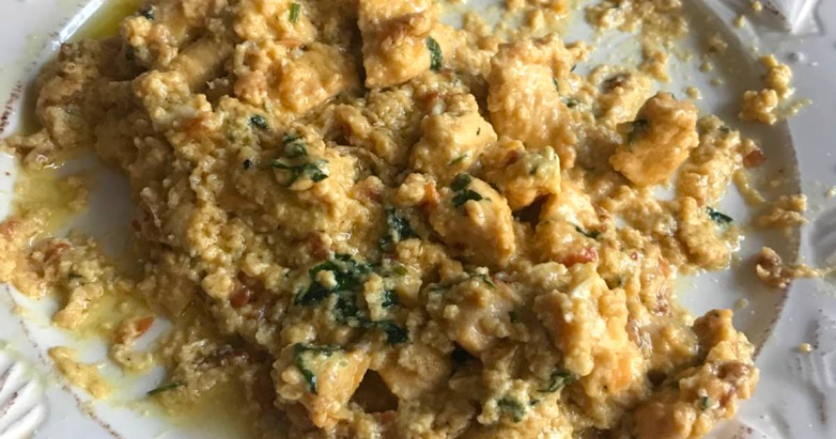 Revuelto de pollo con mostaza y miel Receta de Juan Gegunde- Cookpad