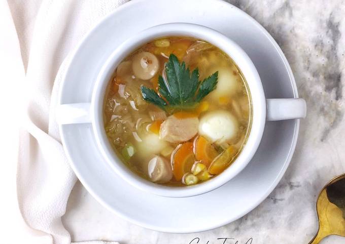 Resep Sup Telur Puyuh-Jamur Es oleh Hesti Hauraa Yusuf - Cookpad