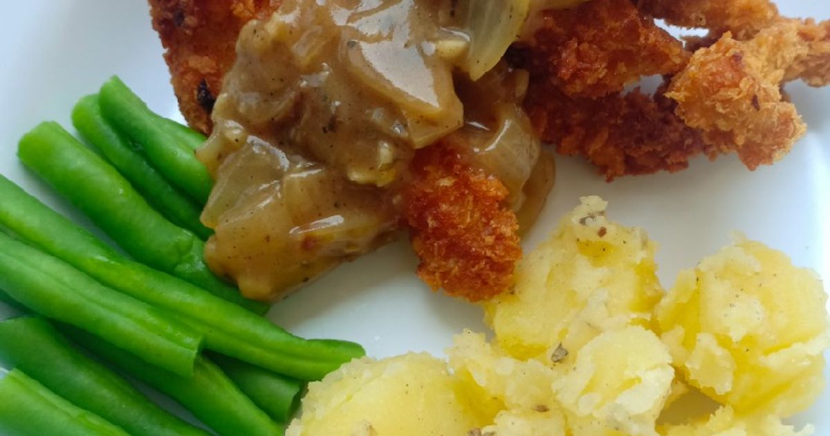 Resep Fried Chicken Dengan Saus Onion Gravy oleh A - Cookpad
