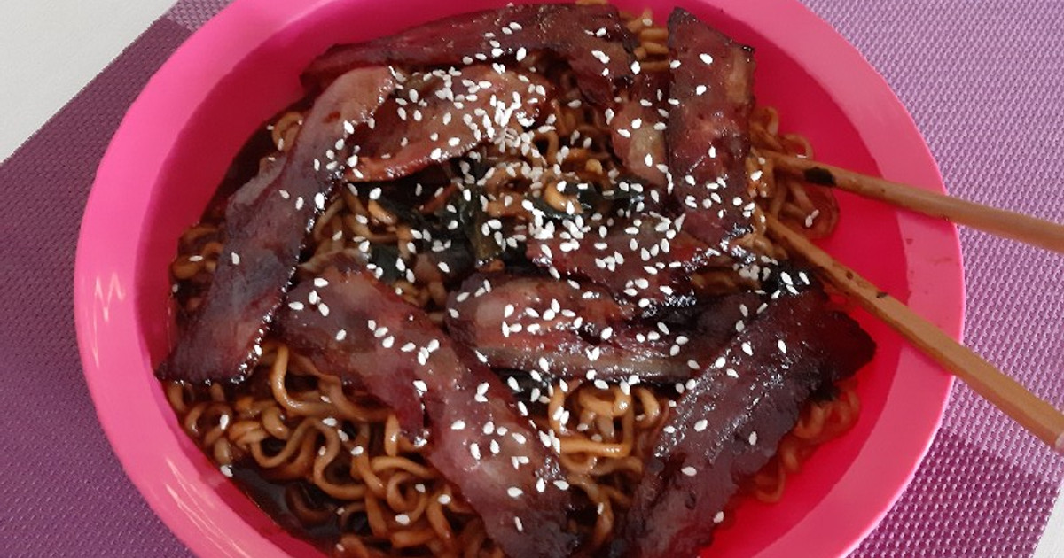 Resep Chapaguri Parasite With Bulgogi Sauced Bacon oleh Ruth Hwang ...