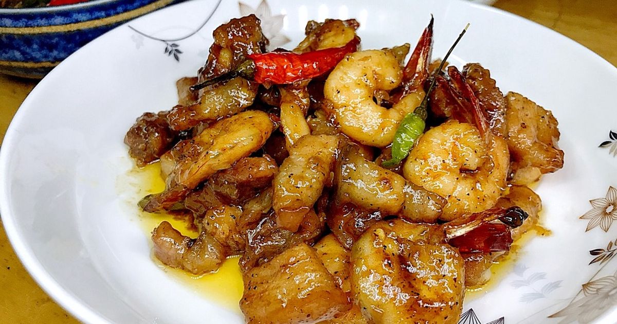 Cách Làm Món Ba Rọi, Tôm Bạc Kho Tiêu của Duc Vinh Tran - Cookpad