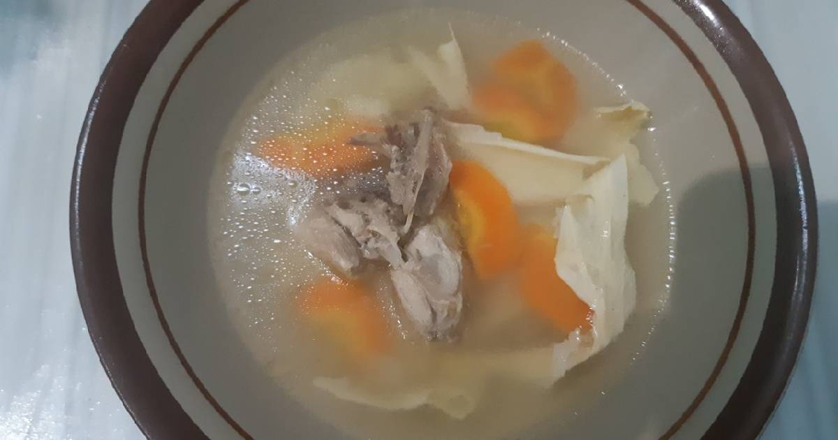 Resep Tim ayam kampung kembang tahu oleh Nie - Cookpad