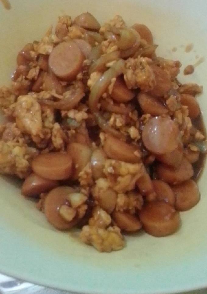 Resep Orak arik telor dan sosis oleh Annesthia Esha - Cookpad