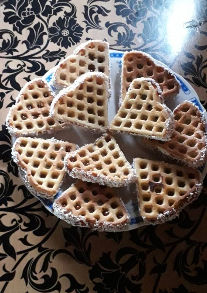 Waffles relleno de manjar Receta de Jimena - Cookpad