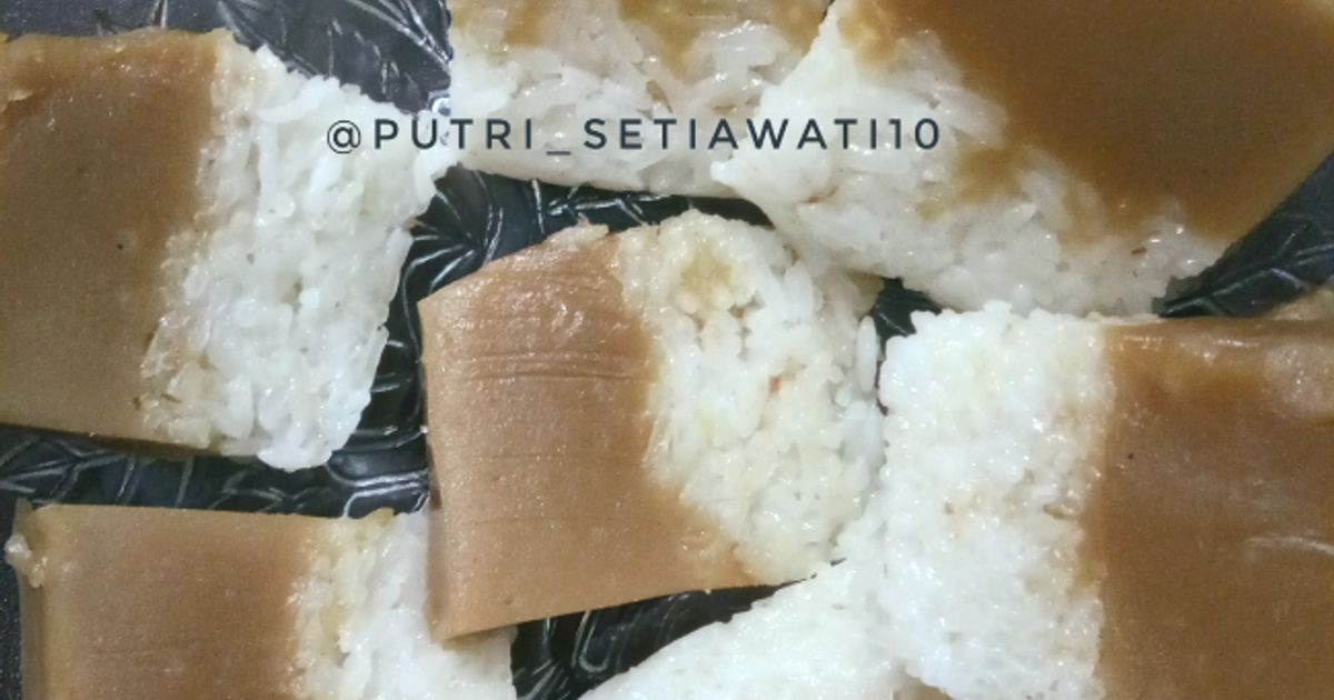 Resep lapis ketan gula merah rumahan enak dan mudah - Cookpad