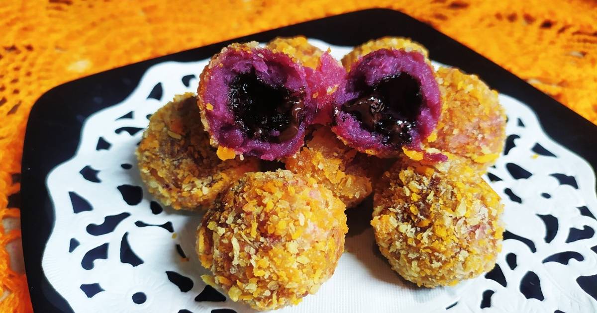 Resep Bola bola ubi ungu oleh Mama Azka Kitchen - Cookpad