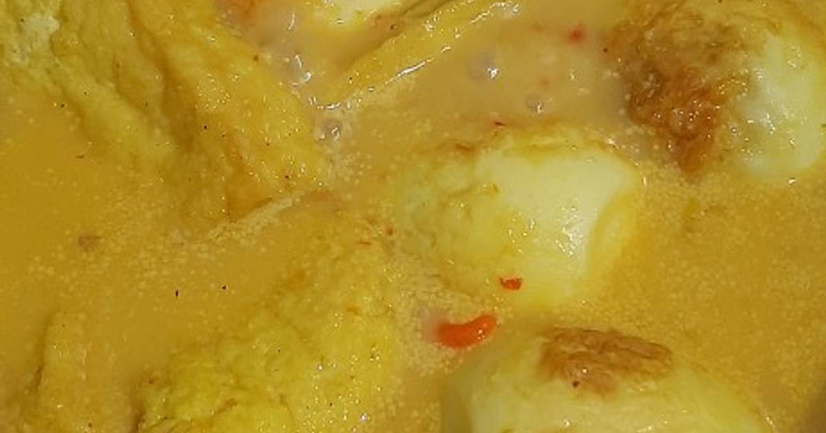 Resep Kare Tahu Telur (Bumbu Kuning) oleh dewi cahya Pratiwi - Cookpad