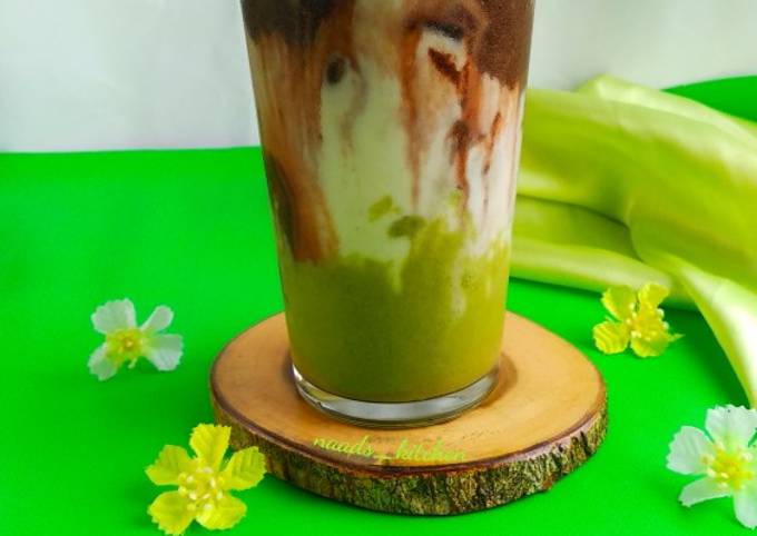 Resep Iced Chocolate Matcha Latte oleh Naads_Kitchen - Cookpad