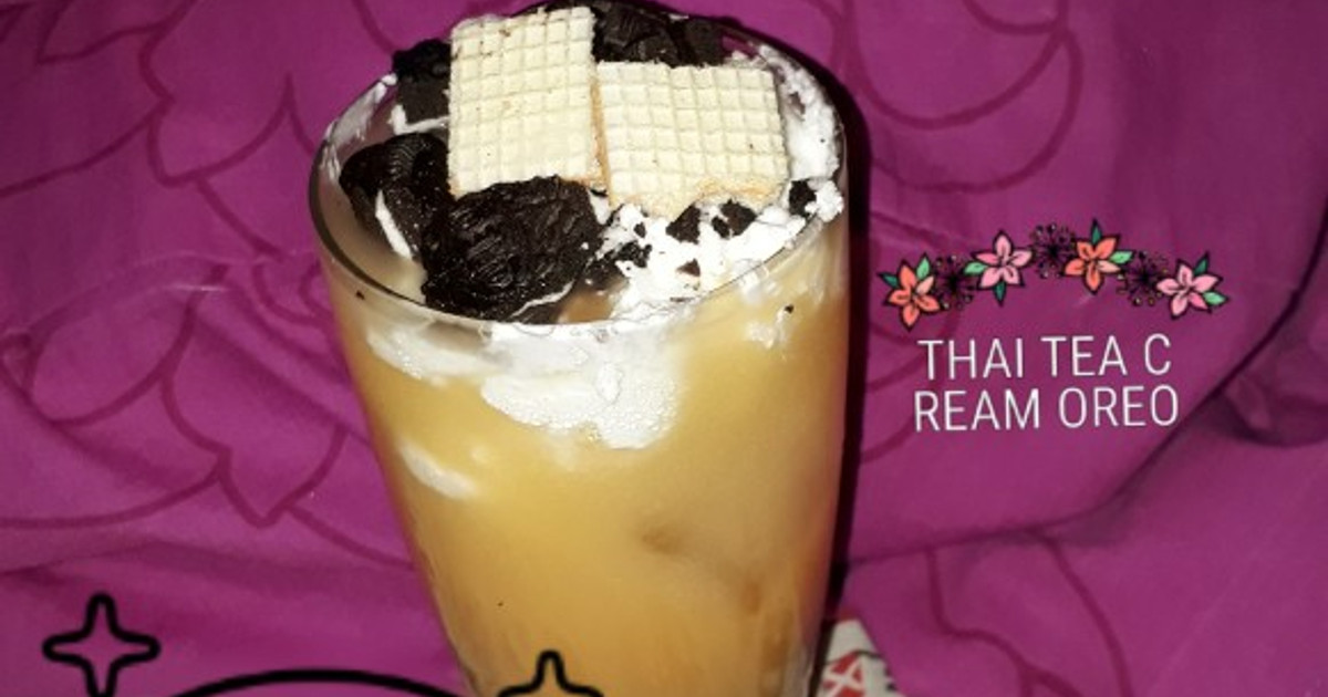 Resep Thai Tea Cream Oreo🍶 oleh Alisacook♡ - Cookpad