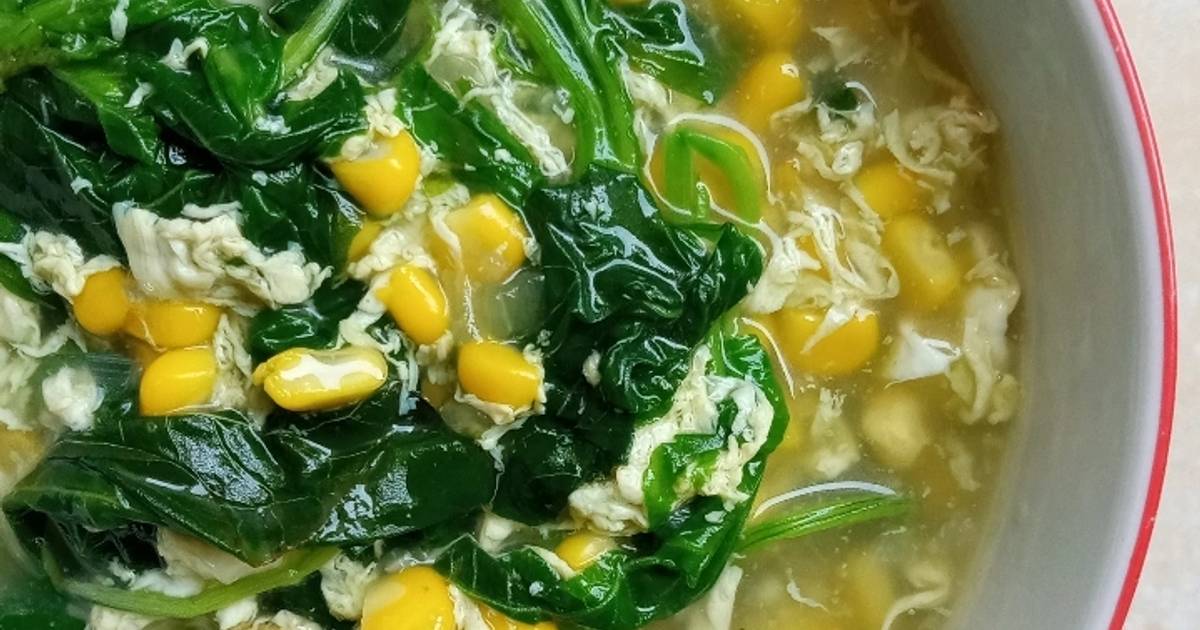Resep Sup Bayam Jagung oleh Eunike Kartini - Cookpad