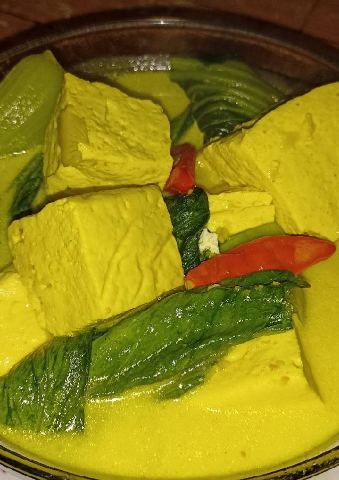 Resep Sayur Tahu Kuning Kuah Santan oleh Chika Memasak - Cookpad
