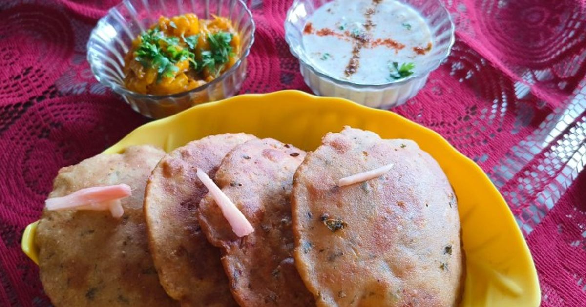Jau Alu Puri With Pethe Ki Sabzi With Raita Recipe by Vidyutaa Kashyap ...