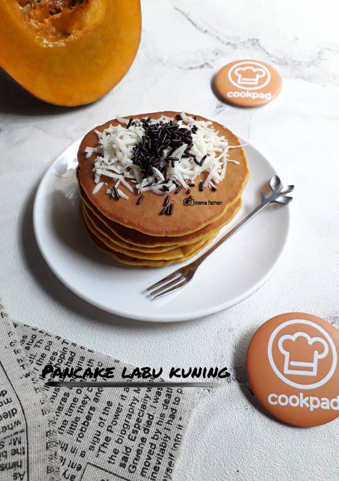 Resep Pancake labu kuning bisa untuk MPASI 18 month + oleh Mama fathan ...