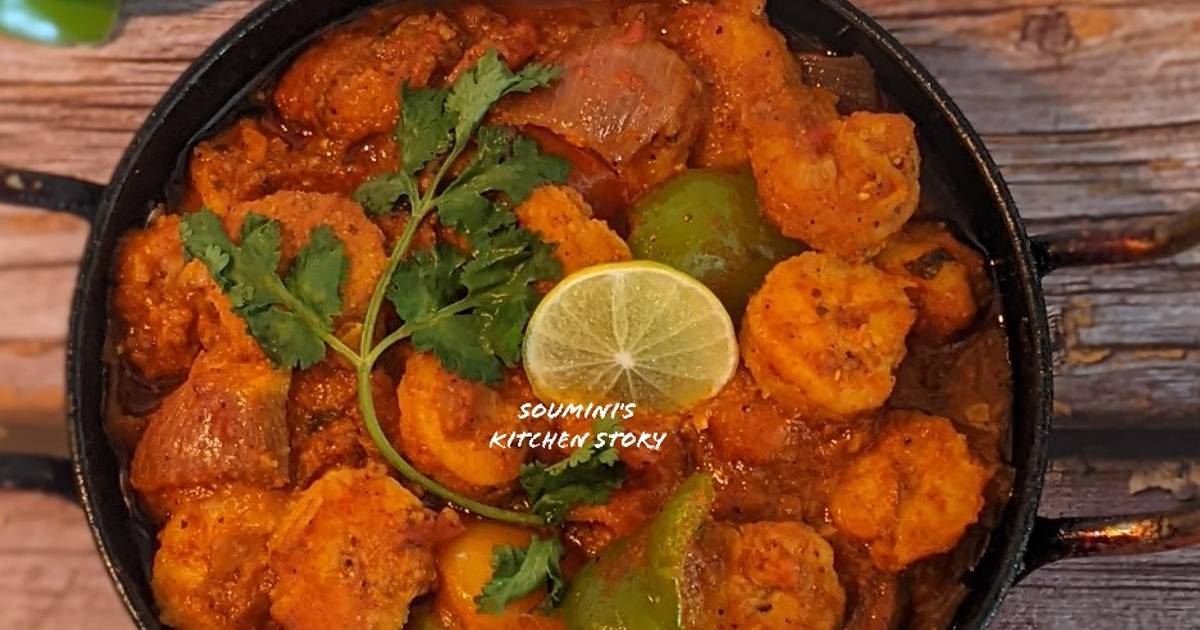 Kadai Prawns Recipe by Soumini Bhattacherjee - Cookpad