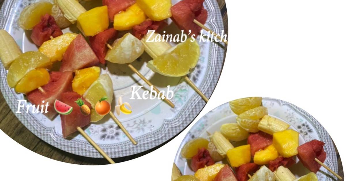 Fruit kebab recipe II🍉🍊🍌🍍 Recipe by Zainab’s kitchen ️ - Cookpad