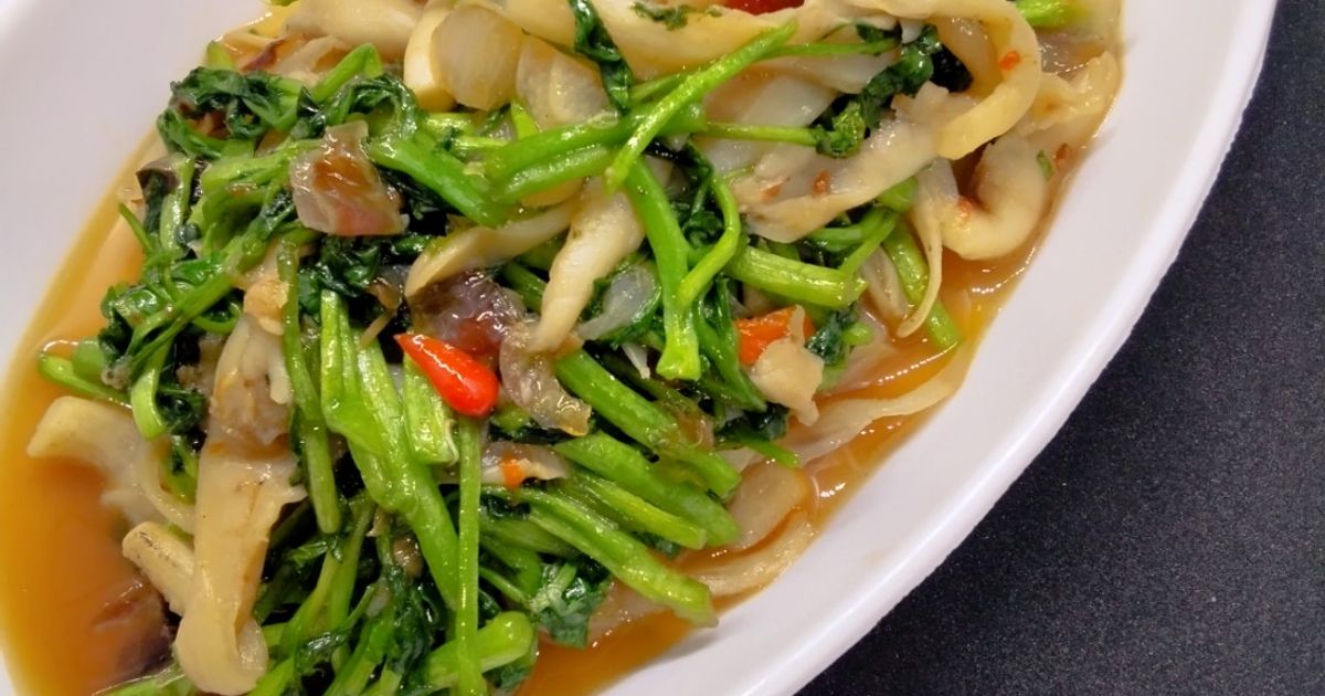 Resep Tumis Jamur Tiram Dan Selada Air oleh Umma Kitchen Bali Halalan ...