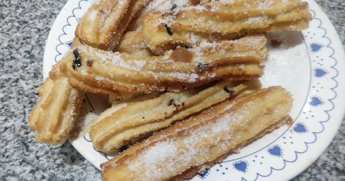 Churros rellenos - 27 recetas caseras- Cookpad