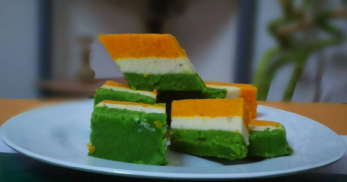 Tiranga barfi Recipe by Sabrina Yasmin - Cookpad