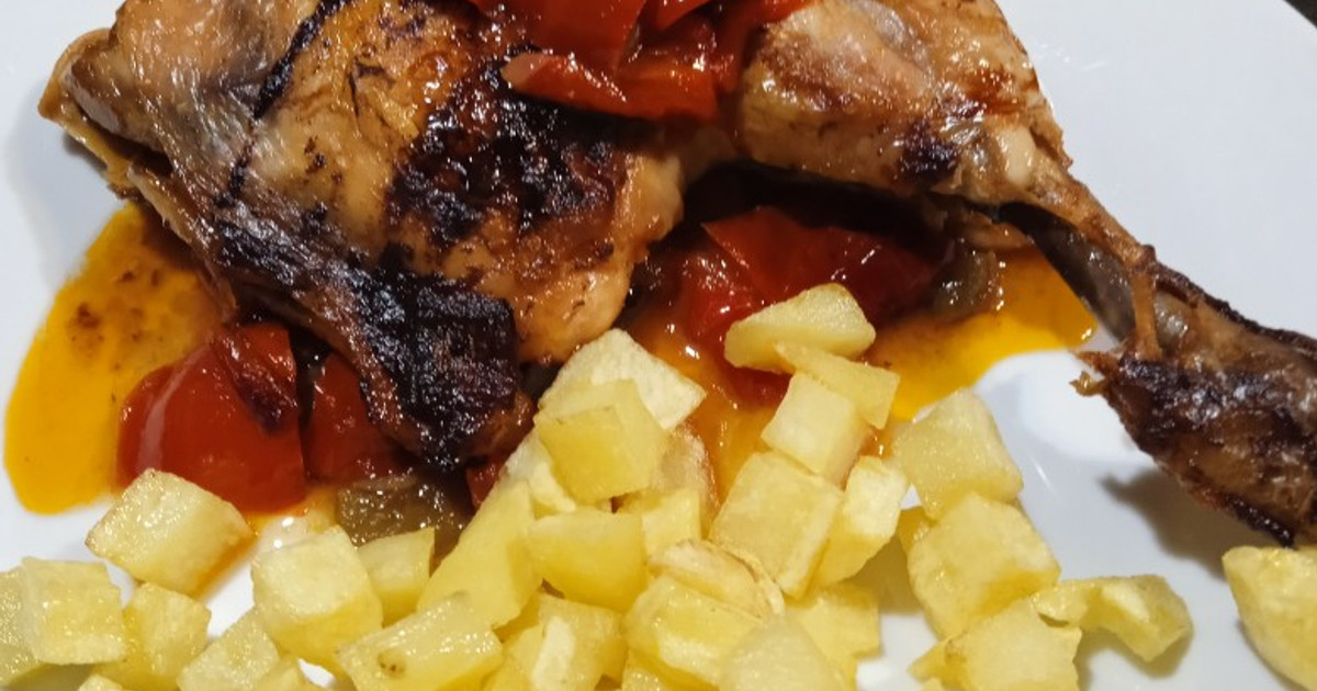 Pollo Al Chilindrón Con Daditos De Patata Receta de Lorena Trigueros
