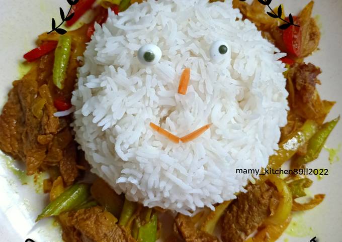 Resipi Nasi Kukus Daging Kunyit oleh mamy_kitchen89 - Cookpad