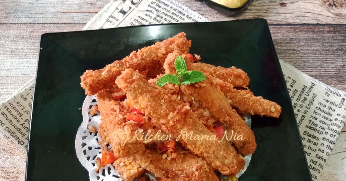 Resep Tempe Stik Crispy Cabe Garam Saus Bechamel oleh Nia - Cookpad