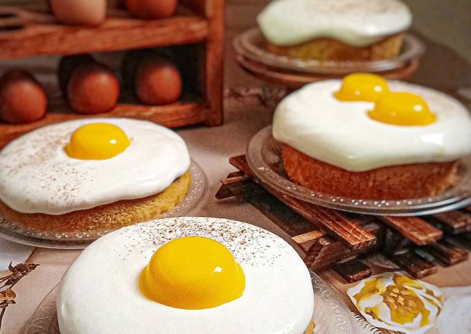 Resipi Kek Telur Mata Mango Cheese oleh Aznie Khasri - Cookpad