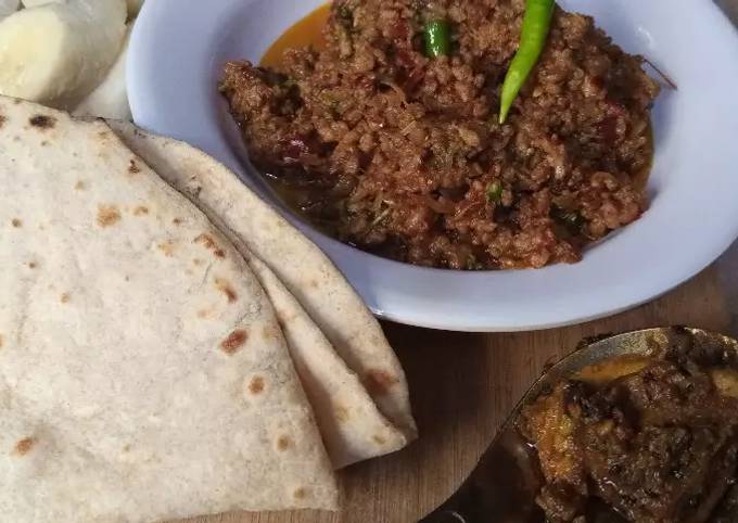 Butter Qeema aur Butter Roti Recipe by Shaheen,s cooking - Cookpad