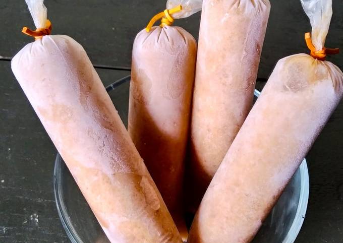 Resep Es Lilin Pisang Susu snack MPASI sensorik oleh Ninik Yanie - Cookpad