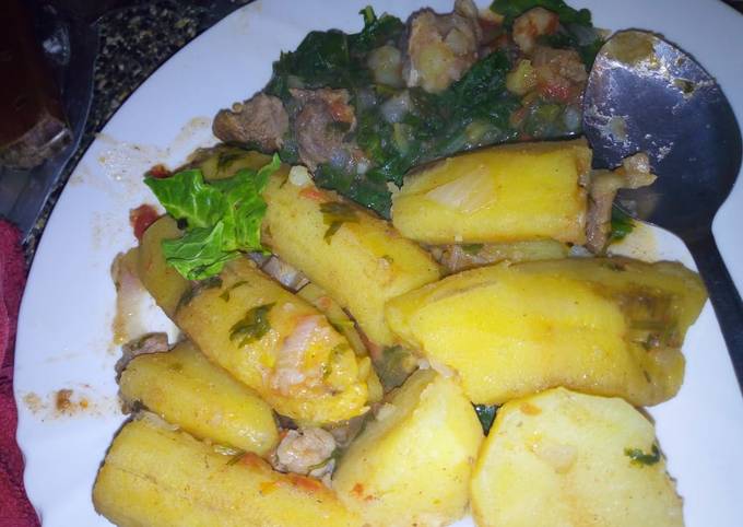 Simple matoke nyama Recipe by carol mumbi - Cookpad