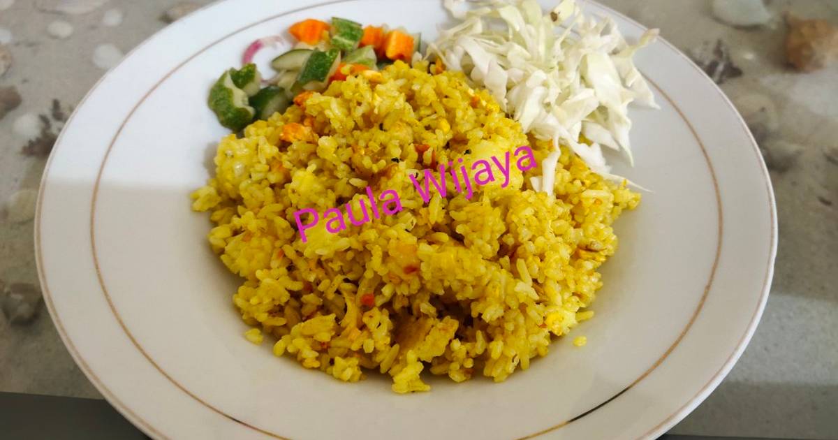 Resep Nasi goreng kunyit teri ayam oleh Paula Wijaya - Cookpad
