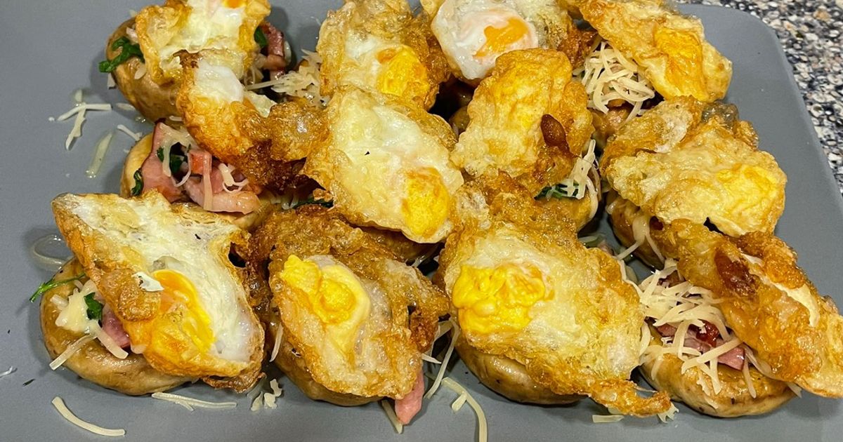 Champis Rellenos Con Puntilla Receta de Char-lee- Cookpad