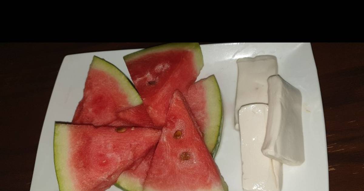 طريقة عمل جبنة و بطيخ على اصولها بطريقة سهلة وسريعة من Samah Bani Yasin ...