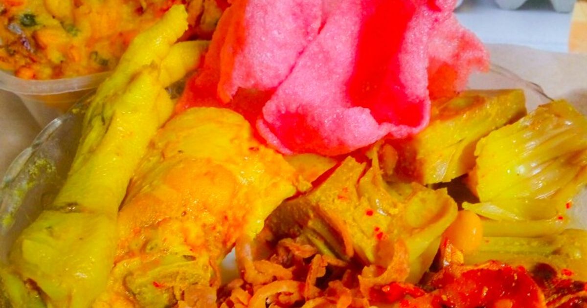 Resep lontong sayur kentang udang rumahan enak dan mudah - Cookpad