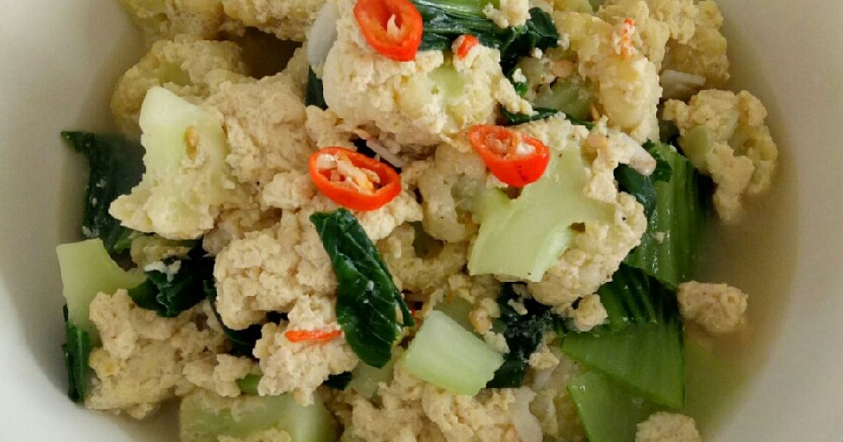 Resep Sayur Pakcoi Orak Arik Telur Dan Kembang Kol oleh Tan Liana ...