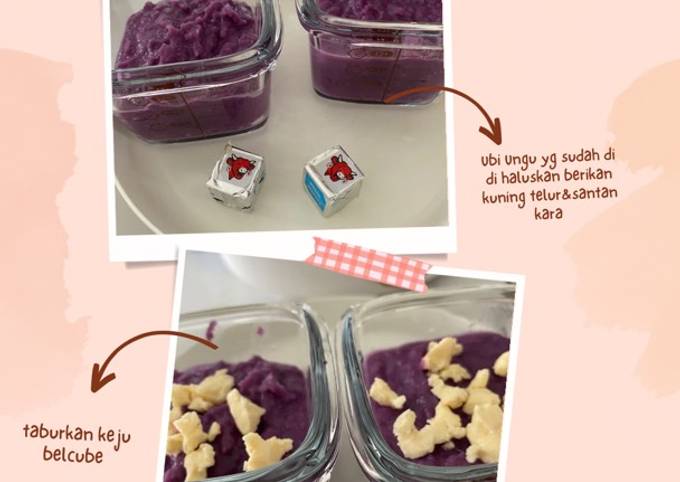 Resep Snack mpasi ubi ungu kukus oleh Kinan - Cookpad