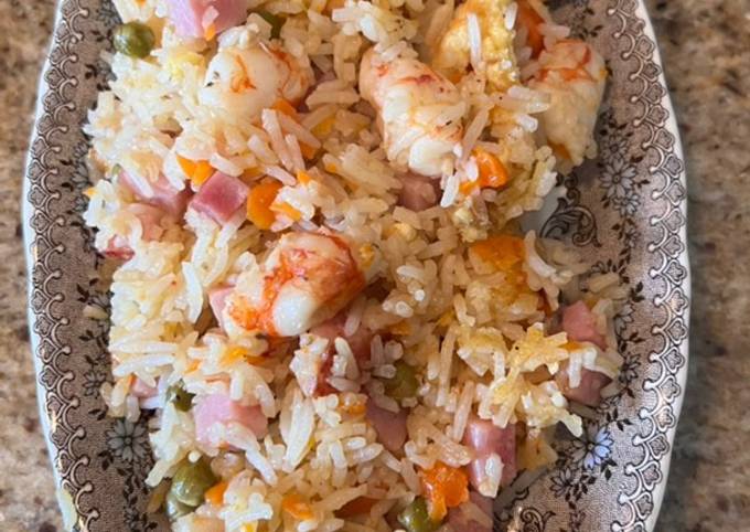 Arroz tres delicias Receta de Ascensión Reina Méndez Ramos- Cookpad